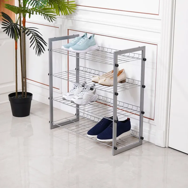 Jual Stora Rak Sepatu 4 Tingkat Silver Terbaru | Ruparupa