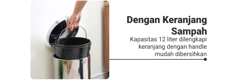 Jual Krisbow 12 Ltr Tempat Sampah Pedal Soft Close Terbaru | Ruparupa