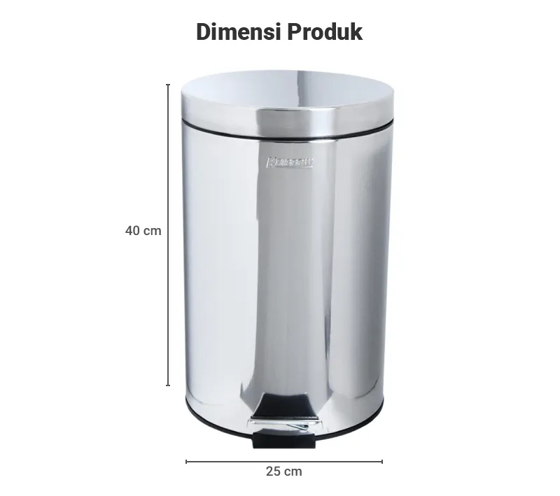 Jual Krisbow 12 Ltr Tempat Sampah Pedal Soft Close Terbaru | Ruparupa