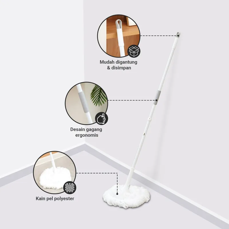 Jual Proclean Alat Pel Twist Maxi Mop Putih Terbaru | Ruparupa