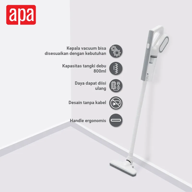 Jual Apa Vacuum Cleaner Dry Cordless 7 Kpa Putih Original | AZKO
