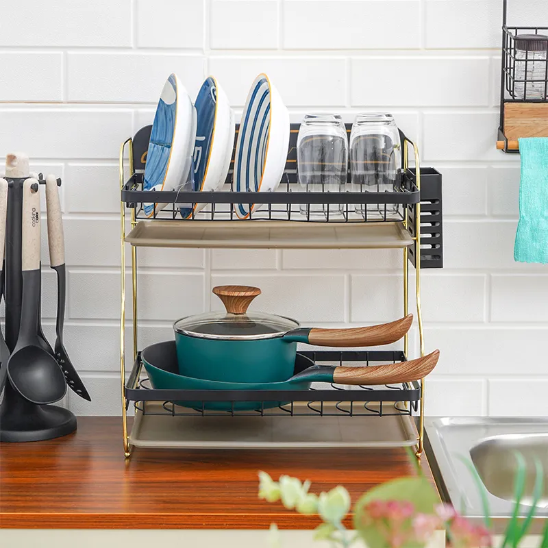 Jual Informa Wonka Rak Piring 2 Tingkat Foldable Hitam Terbaru | Ruparupa