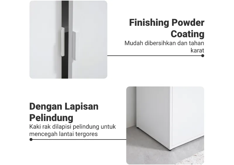Jual Cleo Rak Partisi 2 Pintu Putih Terbaru | Ruparupa