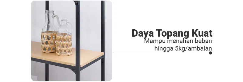 Jual Informa Octa Rak Besi 4 Tingkat L 100 Cokelat Oak Terbaik | Informa