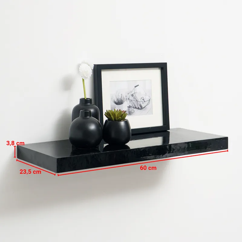 Jual Informa Rak Dinding L 60 Hitam Glossy Terbaik | Informa