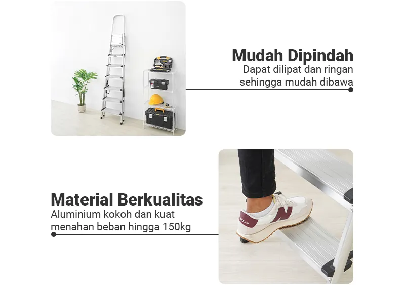Jual Fixsteps Tangga Lipat Aluminium 7 Wide Step Terbaik | Informa