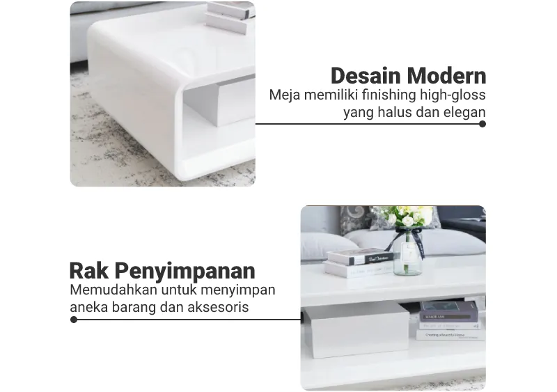 Jual Informa Lesley Meja Tamu Putih Terbaik | Informa