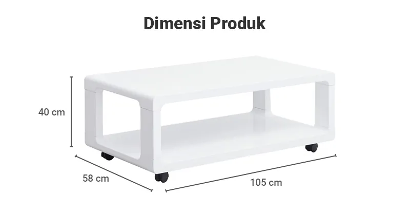 Jual Informa Kimmy Meja Tamu Putih Terbaik | Informa