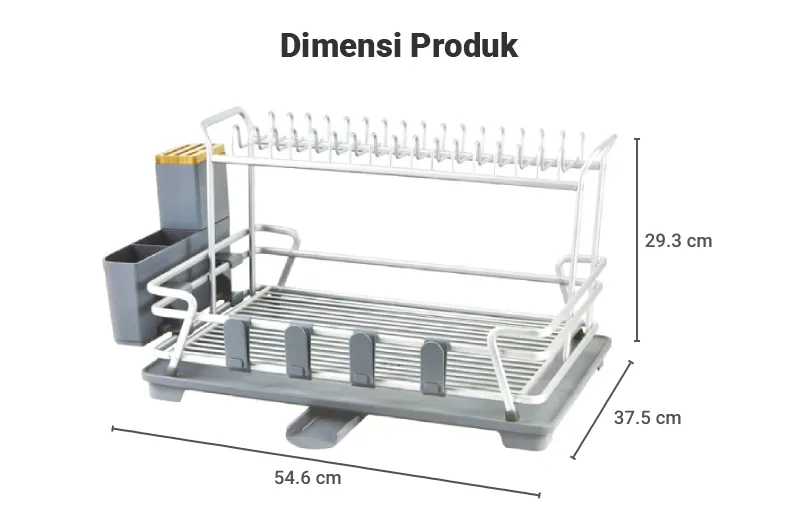 Jual Informa Viola Rak Piring 2 Tingkat Abu Abu Terbaik | Informa