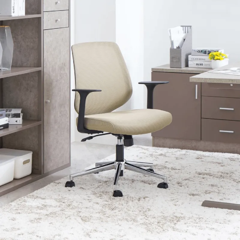 Jual Sunon Shield Kursi Kantor Sandaran Rendah Krem Terbaik | Informa