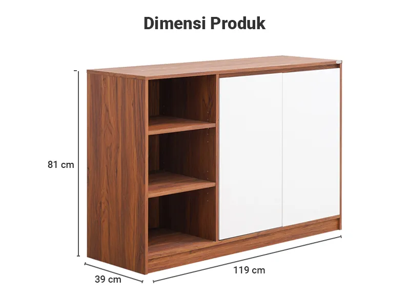 Jual Informa Maddy Kabinet Serbaguna Cokelat Walnut Terbaik | Informa