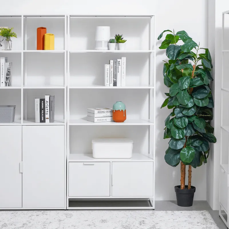 Jual Cleo Rak Partisi Dengan 2 Laci Penyimpanan Putih Terbaik | Informa