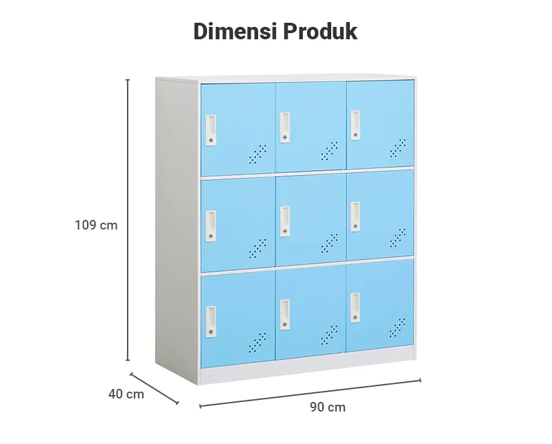 Jual Informa Kiev Loker Besi Education 9 Pintu Putih Biru Terbaik | Informa