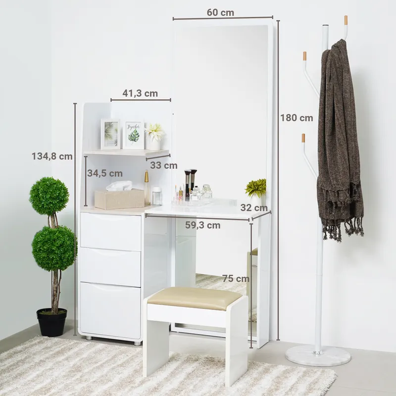 Jual Informa Casper Set Meja Rias Putih Terbaik | Informa