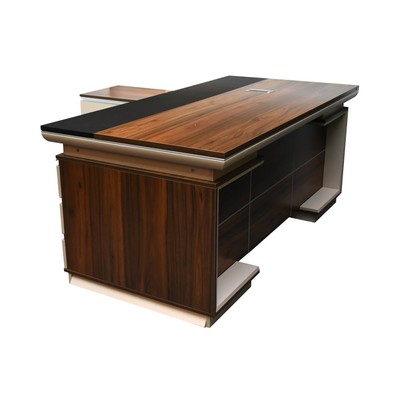 Jual Informa Monthana Meja Kantor Sisi Kiri 1809 Cokelat Terbaru | Ruparupa