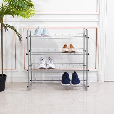 Jual Stora Rak Sepatu 4 Tingkat Silver Terbaru | Ruparupa