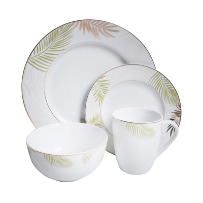 Jual Delicia Set 16 Pcs Perlengkapan Makan Porcelain Palm Leaf Terbaru ...