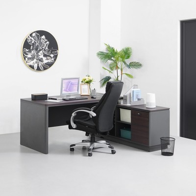 Jual Informa Moza Meja Kantor 1816 Cokelat Walnut Abu Abu Terbaru ...