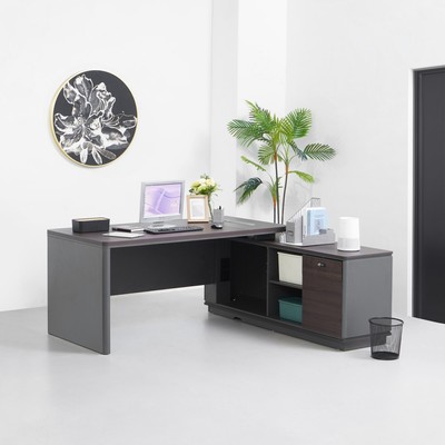 Jual Informa Moza Meja Kantor 1816 Cokelat Walnut Abu Abu Terbaru ...