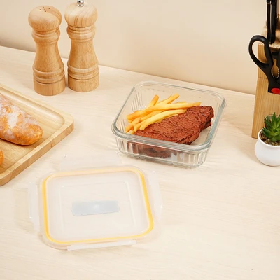 Jual Glasslock Retro Wadah Makanan Oven Square 830 Ml Kuning Terbaru ...
