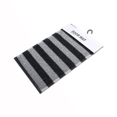Jual Krisbow 40x60 cm Keset Pintu PVC Stripe - Hitam/Abu Abu Terbaru ...