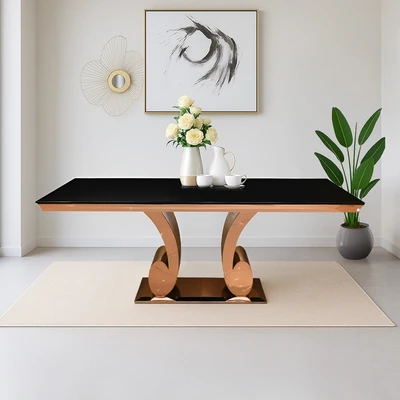 Jual Informa Forgan Meja Makan 180 X 90 X 75 Cm Rose Gold Terbaru ...