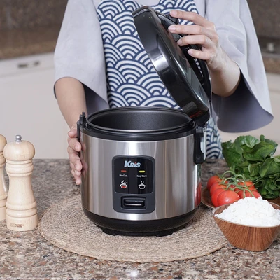 Jual Kris 1 Ltr Deluxe Rice Cooker Silver Original | AZKO