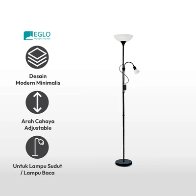 Jual Eglo Up Ii Lampu Lantai Hitam Original | AZKO