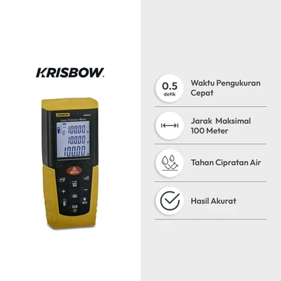 Jual Krisbow Meteran Laser Digital Compact 100 Mtr Terbaru | Ruparupa