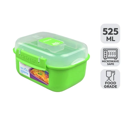 Jual Sistema Wadah Makanan Microwave Rectangular 525 Ml Hijau Terbaru ...