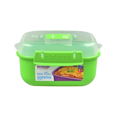 Jual Sistema Wadah Makanan Microwave Rectangular 525 Ml Hijau Terbaru ...