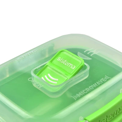 Jual Sistema Wadah Makanan Microwave Rectangular 525 Ml Hijau Terbaru ...