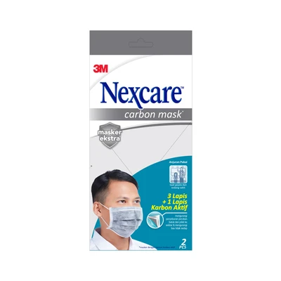 Jual 3 M Nexcare Carbon Masker Anti Virus 2 Pcs Terbaru | Ruparupa