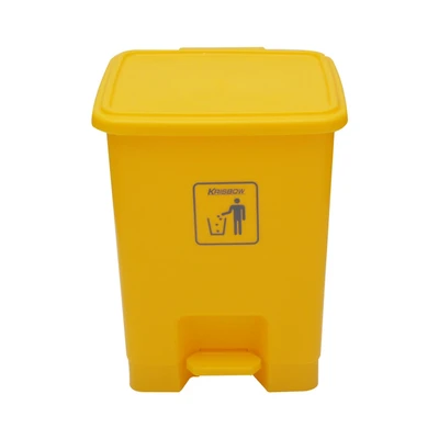 Jual Krisbow 15 Ltr Tempat Sampah Outdoor Pedal Plastik Kuning Terbaru | Ruparupa