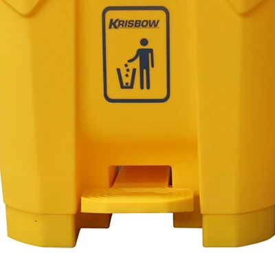 Jual Krisbow 30 Ltr Tempat Sampah Plastik Outdoor Kuning Terbaru | Ruparupa
