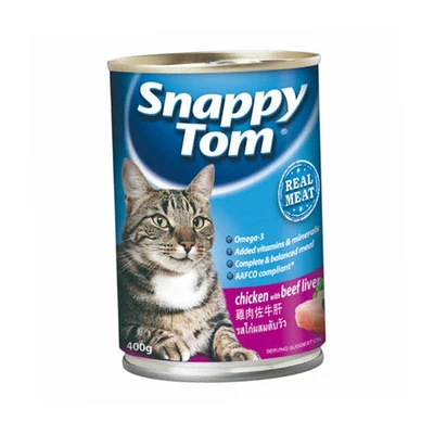 Jual Snappy Tom 400 Gr Makanan Kucing Basah Chicken Beef Liver Terbaru ...