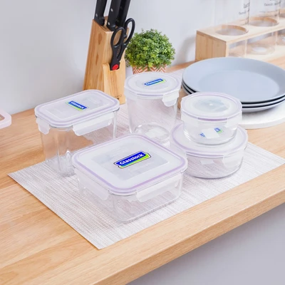 Jual Glasslock 720 Ml Basic Wadah Makanan Tall Ungu Terbaik | Informa