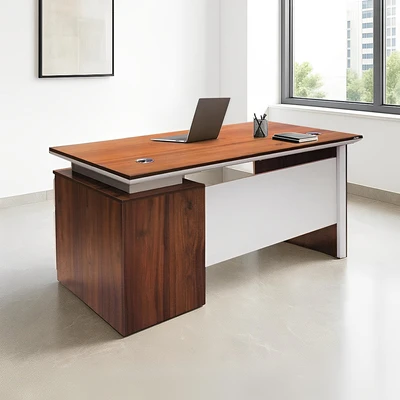 Jual Informa Monthana Meja Kantor 1206 Cokelat Terbaru | Ruparupa