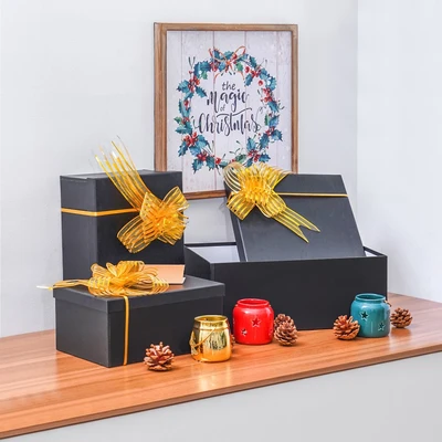 Jual Informa 38 X 26 X 15 Cm Deco Kotak Kado Hitam Terbaru | Ruparupa