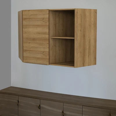 Jual Informa Prescoot Kabinet Dinding Corner Cokelat Oak Terbaru | Ruparupa