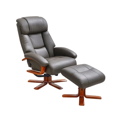 Jual Informa Cordoba Kursi Recliner Ottoman Kulit Abu Abu Terbaru Ruparupa