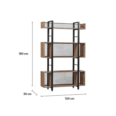 Jual Informa Macy Rak Metal 3 Tingkat Cokelat Walnut Terbaik | Informa