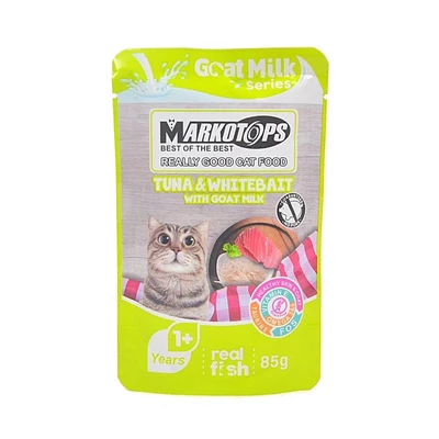 Jual Markotops 85 Gr Makanan Kucing Basah Adult Tuna Whitebait Goat ...