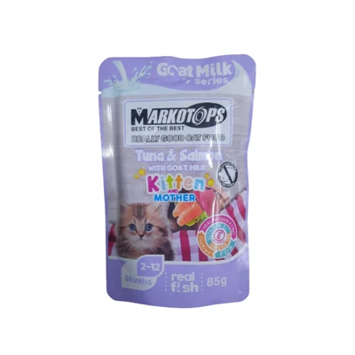 Jual Markotops 85 Gr Makanan Kucing Basah Kitten Tuna Salmon Goat Milk ...