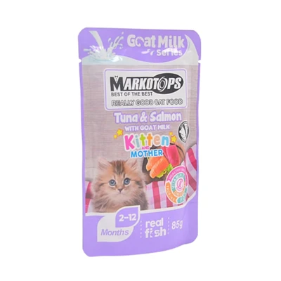 Jual Markotops 85 Gr Makanan Kucing Basah Kitten Tuna Salmon Goat Milk ...
