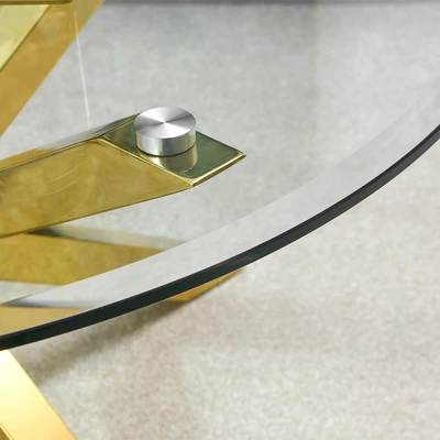 Jual Informa Heaven Meja Tamu Kaca Gold Terbaru | Ruparupa