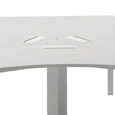 Jual Sieben Meja Kantor Workstation 3 Seater Iron Wood Terbaik | Informa