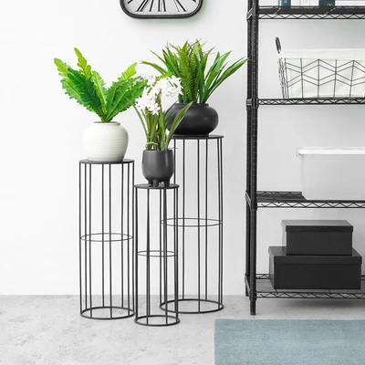 Jual Informa Rak Tanaman Set 3 Pcs 30 X 30 X 80 Cm Yh 5 Hitam Terbaru ...