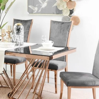 Jual Informa Fabele Meja Makan Kaca Hitam Terbaru | Ruparupa