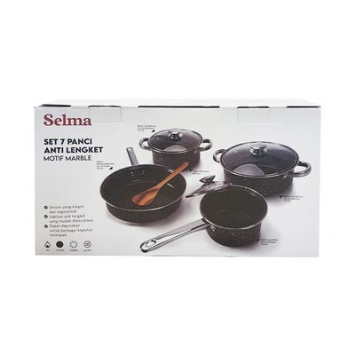 Jual Selma Set 7 Pcs Leo Alat Masak Marble Hitam Terbaru | Ruparupa